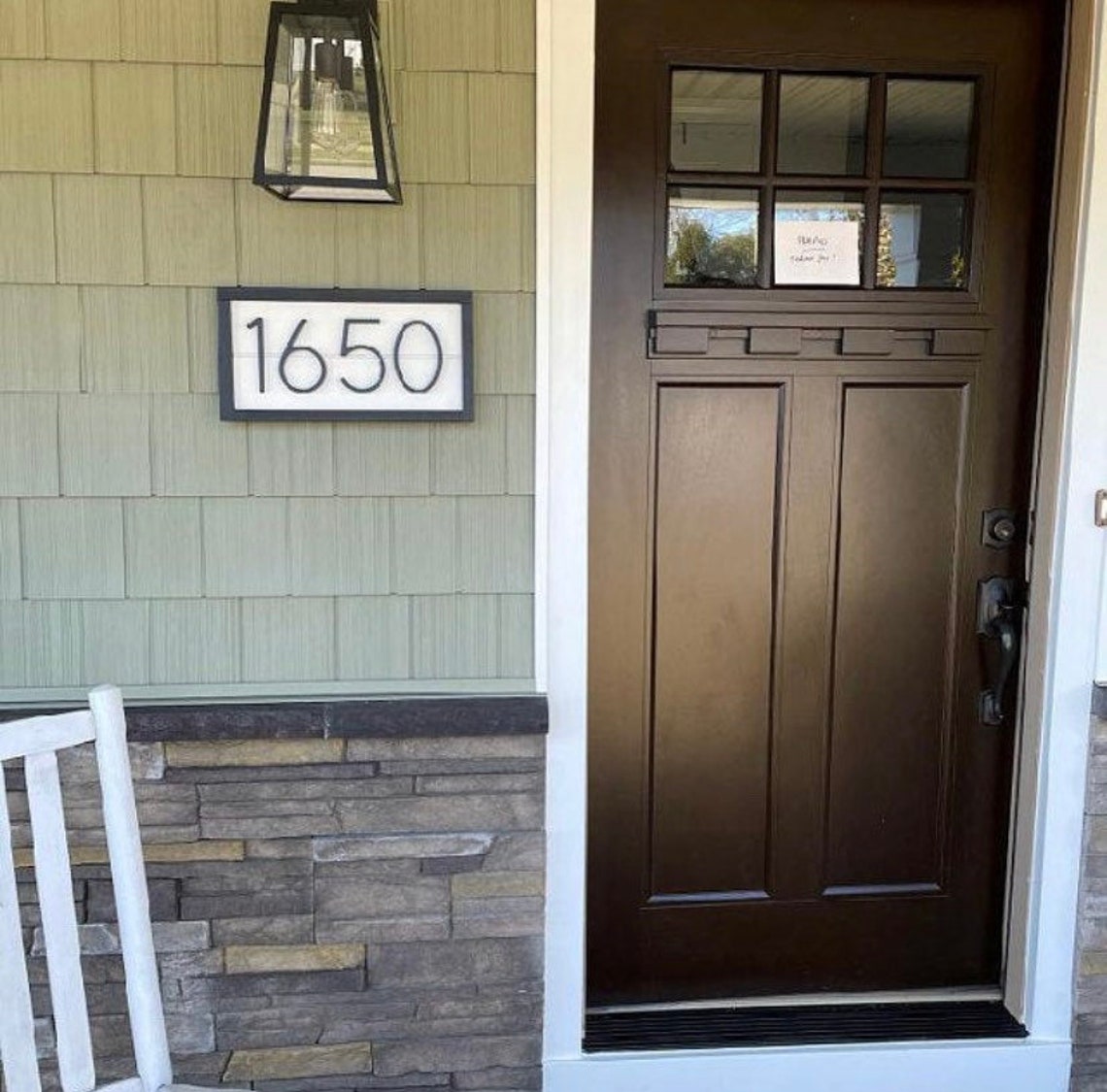 Black and White Shiplap House Numbers Address Sign Black - Etsy