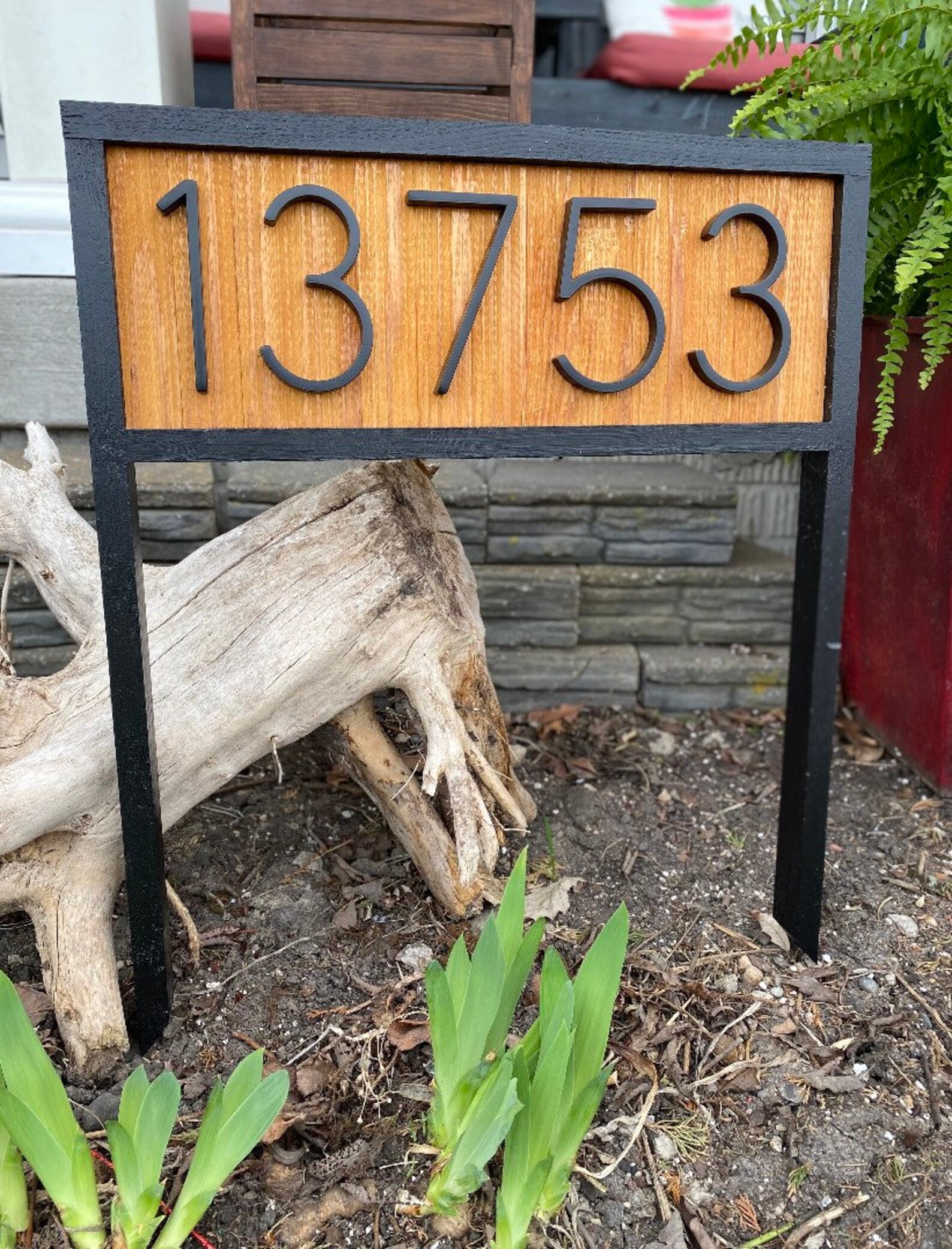 House Number Yard Sign Address Sign for Yard Stake Sign Address Address ...