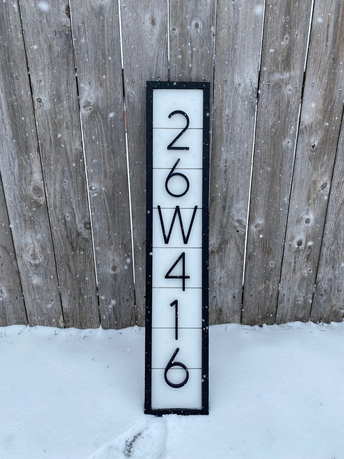Black and White Shiplap House Numbers Address Sign Black - Etsy