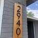 Double Decker Cedar House Numbers Cedaraddress Sign Black House Numbers ...