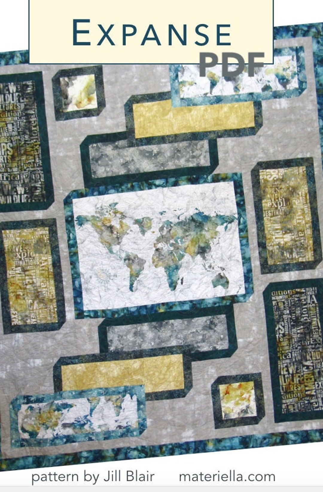 Expanse Quilt PDF Pattern - for Horizontally Printed Fabric Panels - Etsy