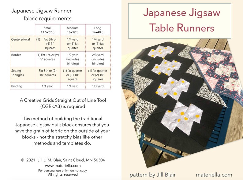 Japanese Jigsaw Puzzle Runners Pattern - New Piecing for a Classic ...