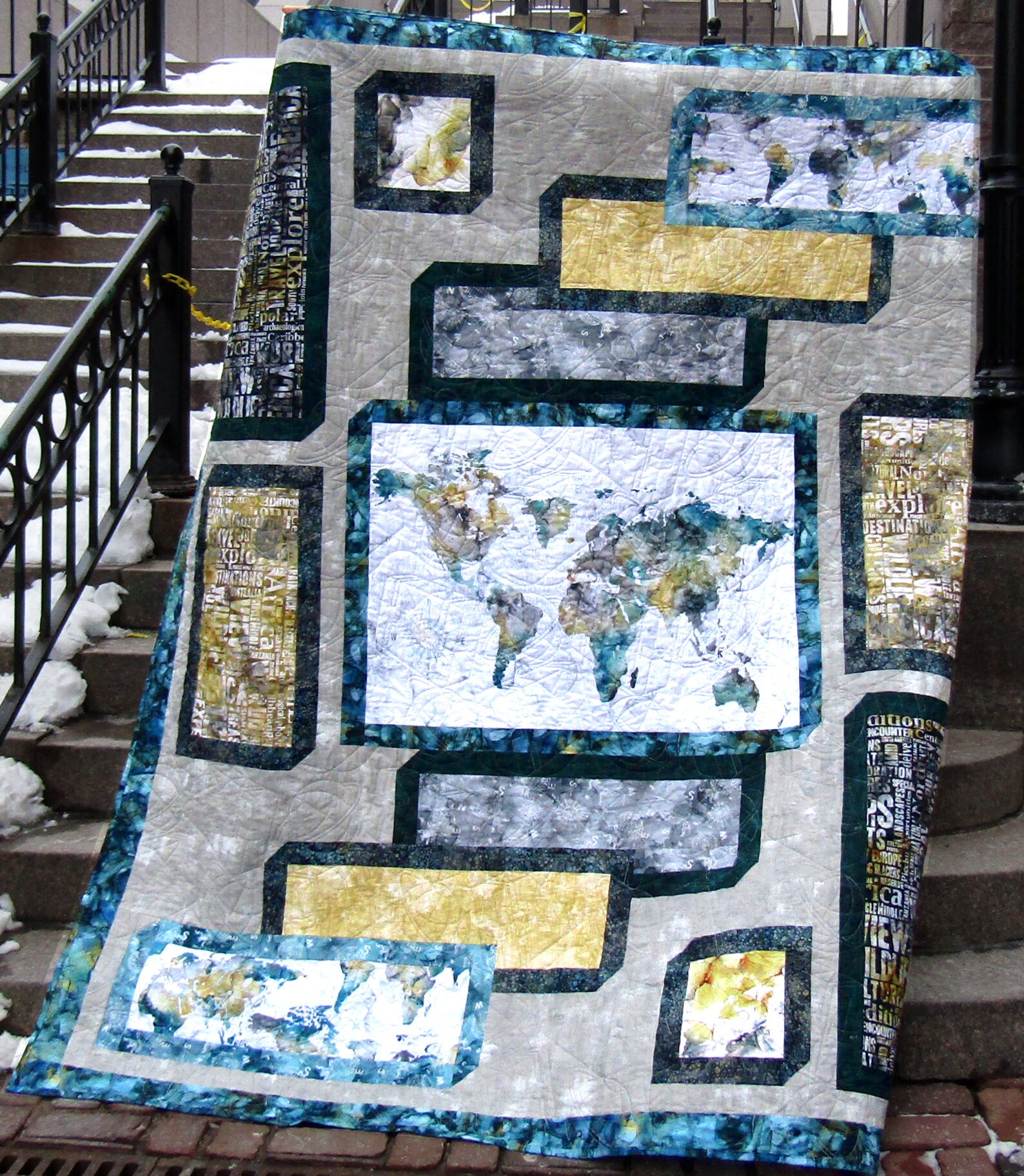 Expanse Quilt Pattern - for Horizontally Printed Fabric Panels - Etsy