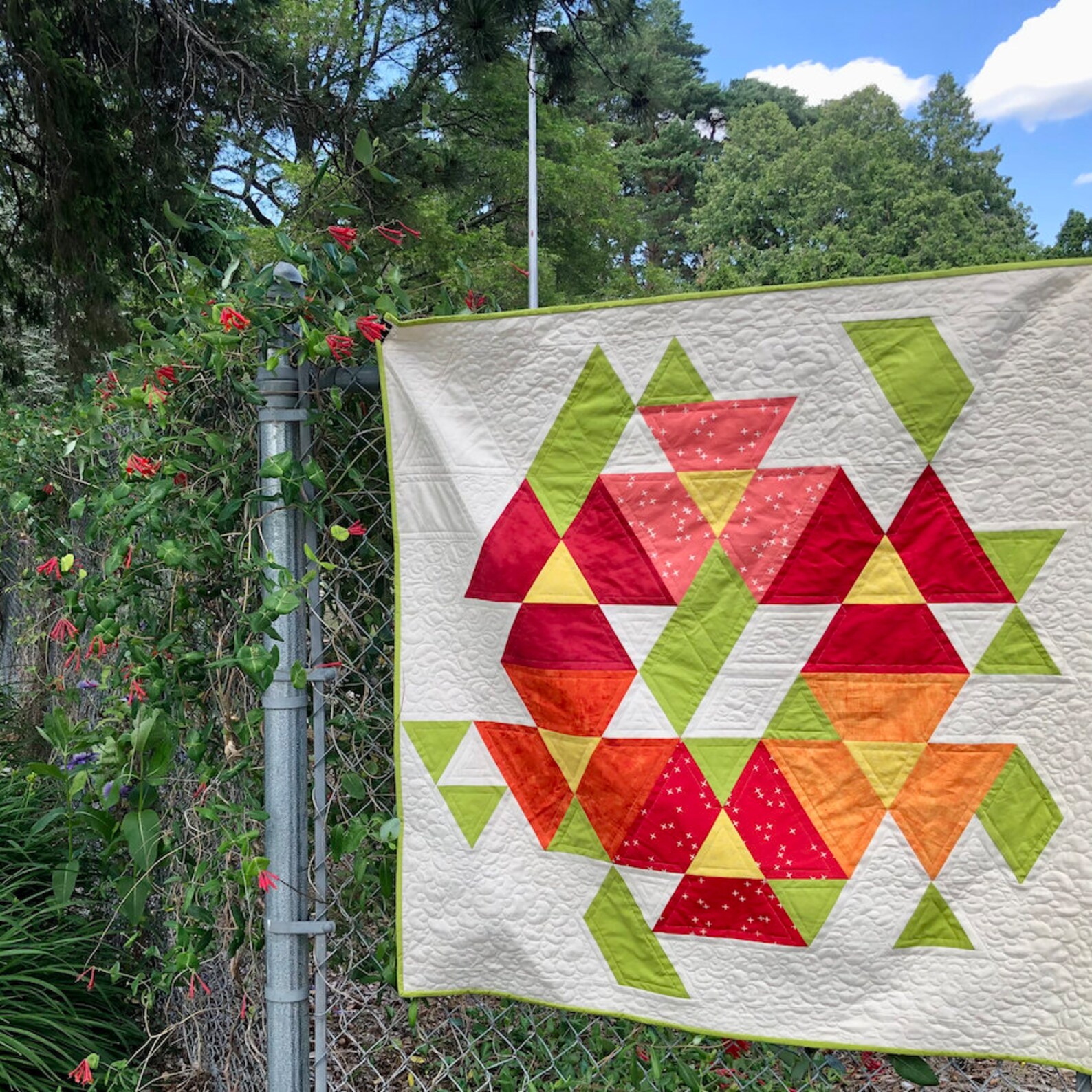 Super Bloom Wreath Quilt Pattern, Paper - Baby Quilt, Wall Hanging or ...