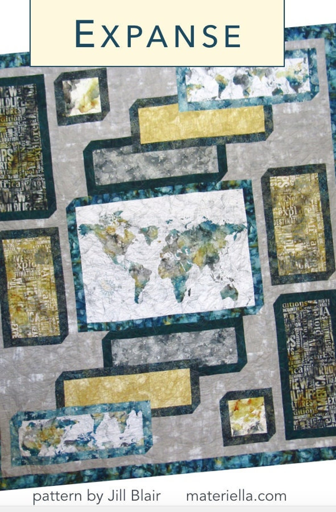 Expanse Quilt Pattern - for Horizontally Printed Fabric Panels - Etsy