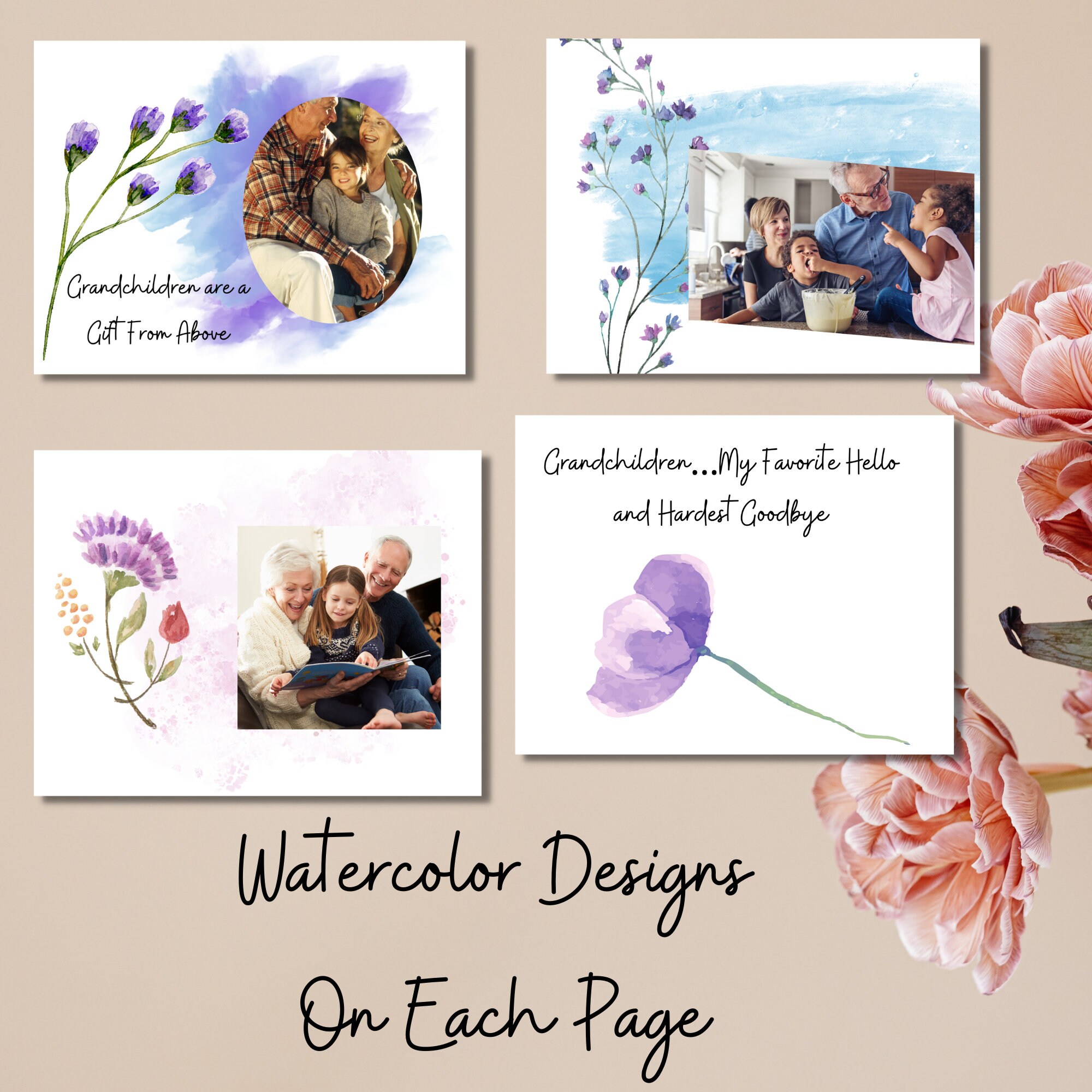 Digital Photo Album, Digital Scrapbook Template Canva, Canva Album ...