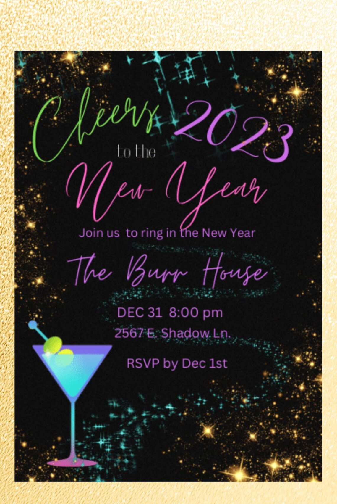 Editable 2023 New Years Eve Invitation Template New Years Eve - Etsy