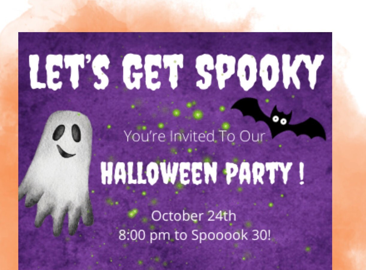 EDITABLE Let's Get Spooky Halloween Gnome Ghost Bats - Etsy