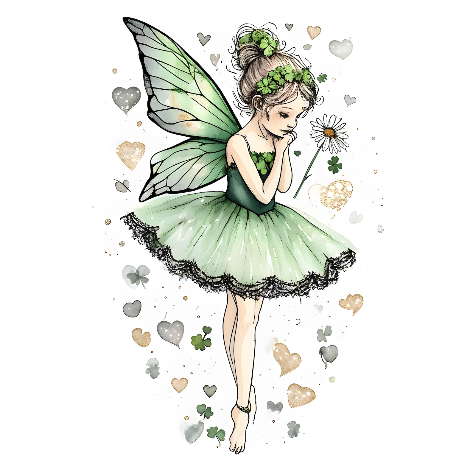 St Patrick's Day Fairy Clipart | Cute Fairies | St Paddy's Day | St ...