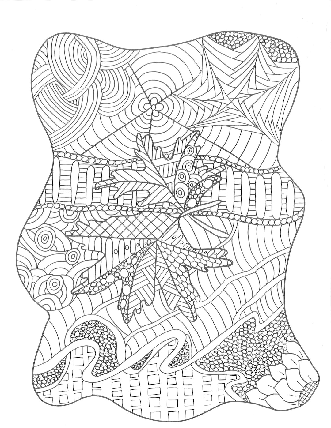 Halloween Zentangle Coloring Pages: Stress Relief Activity (printable ...