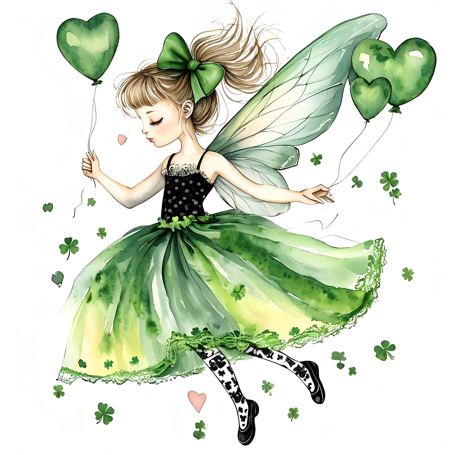 St Patrick's Day Fairy Clipart | Cute Fairies | St Paddy's Day | St ...