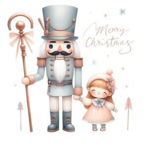 15 Nutcrackers in Pastel Colors Whimsical Nutcrackers With Holiday Greetings, PNG/JPG Files - Etsy