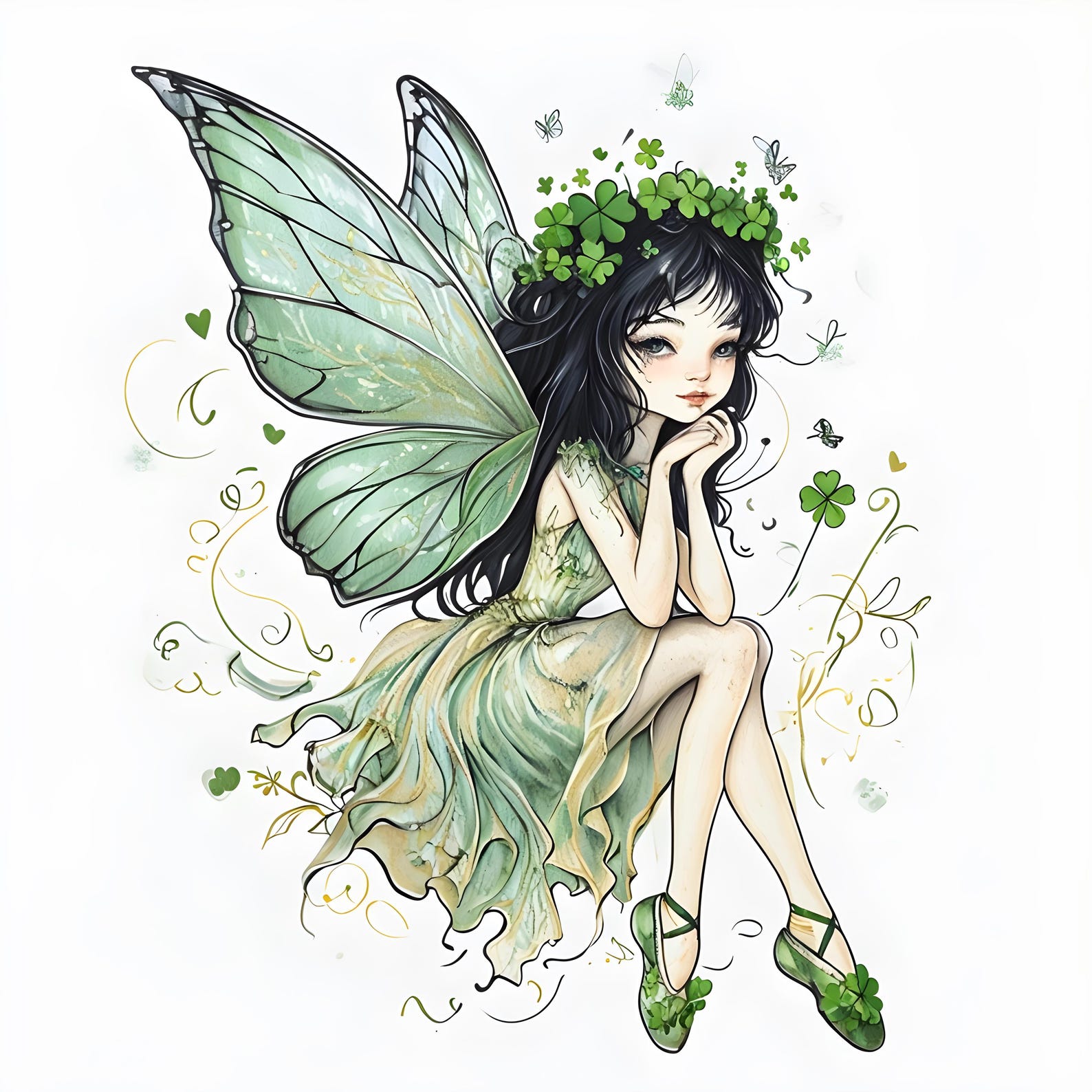 St Patrick's Day Fairy Clipart | Cute Fairies | St Paddy's Day | St ...