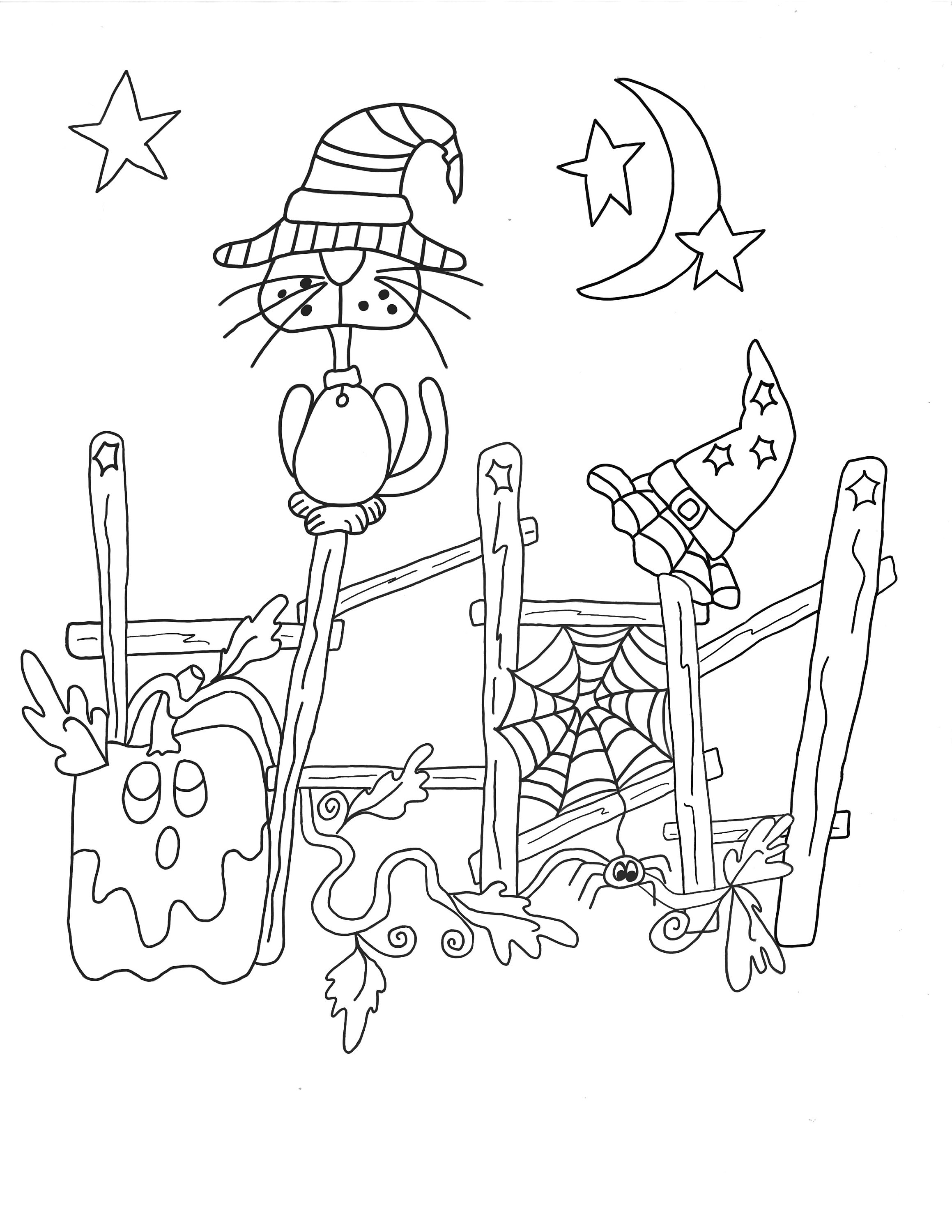 Halloween Zentangle Coloring Pages: Stress Relief Activity (printable ...