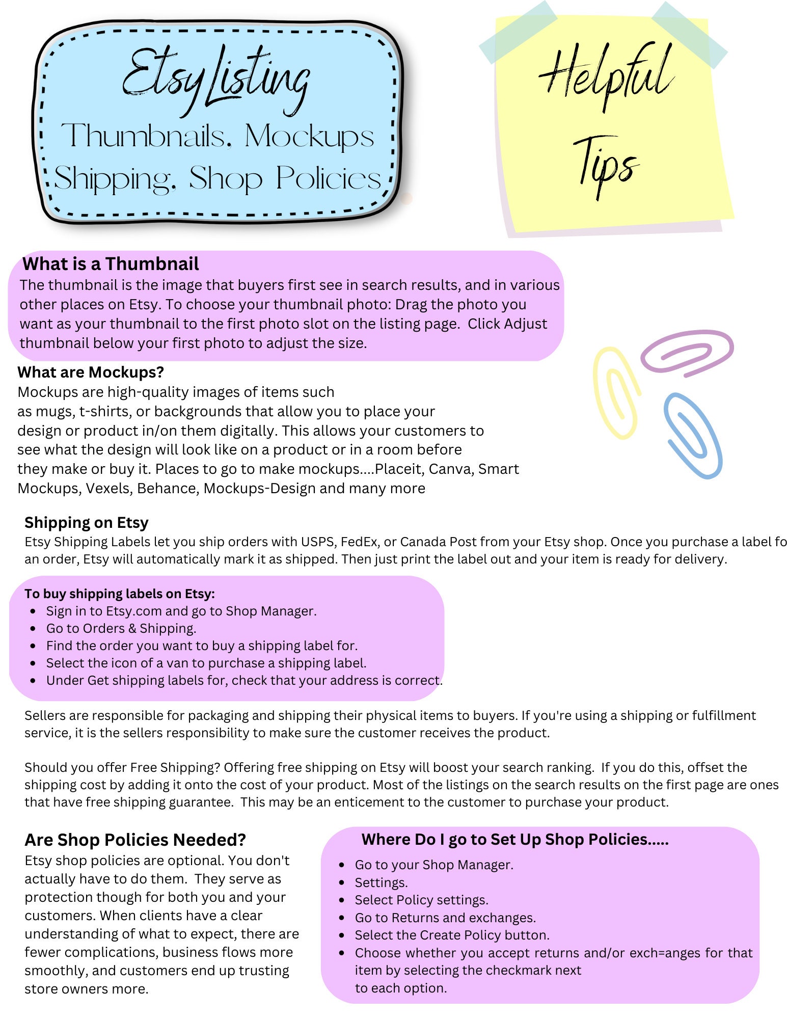Etsy Checklist Step by Step Guide How to Make an Etsy Listing for New ...