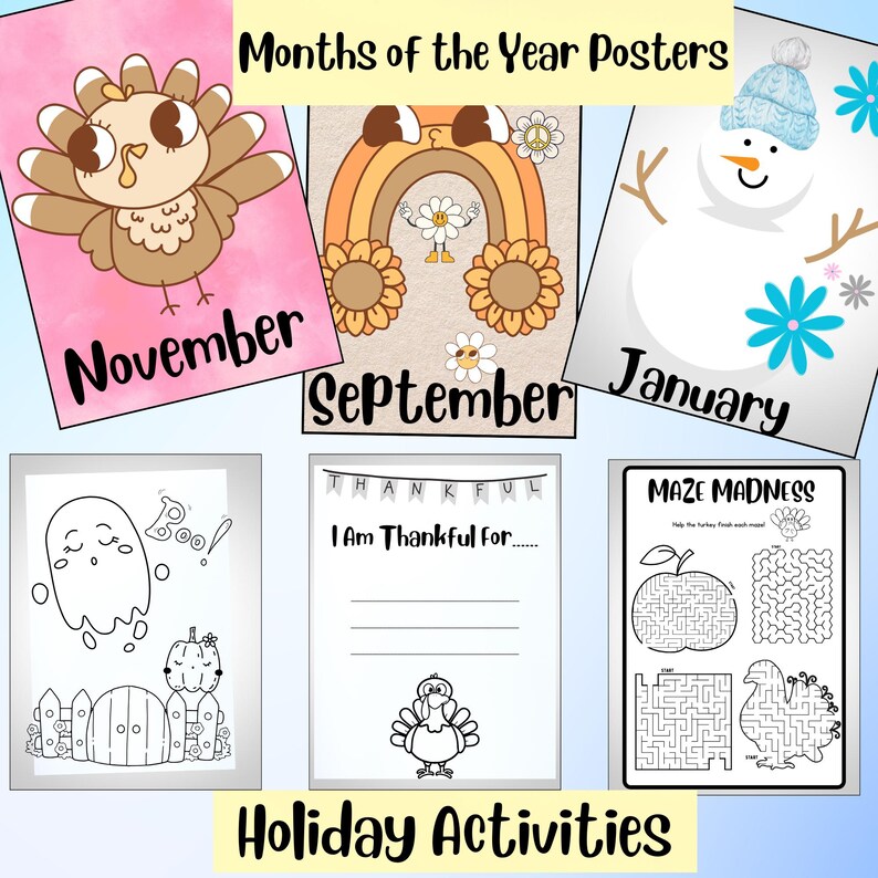 Groovy Holiday Classroom Decor Digital Editable Bundle Holiday ...