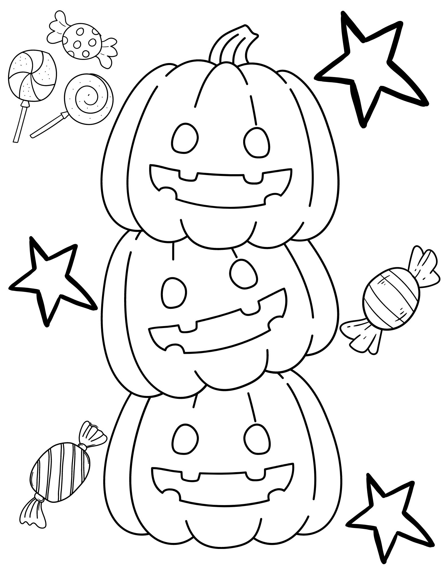 10 Fun Printable Halloween Coloring, PDF Pages | Instant Download ...
