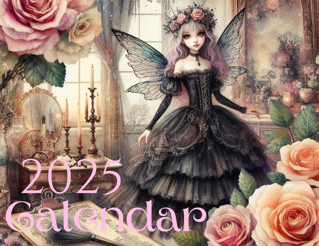 2025 Wall Calendar Goth Fairies Fantasy 12 Month Calendar Fantasy Art ...