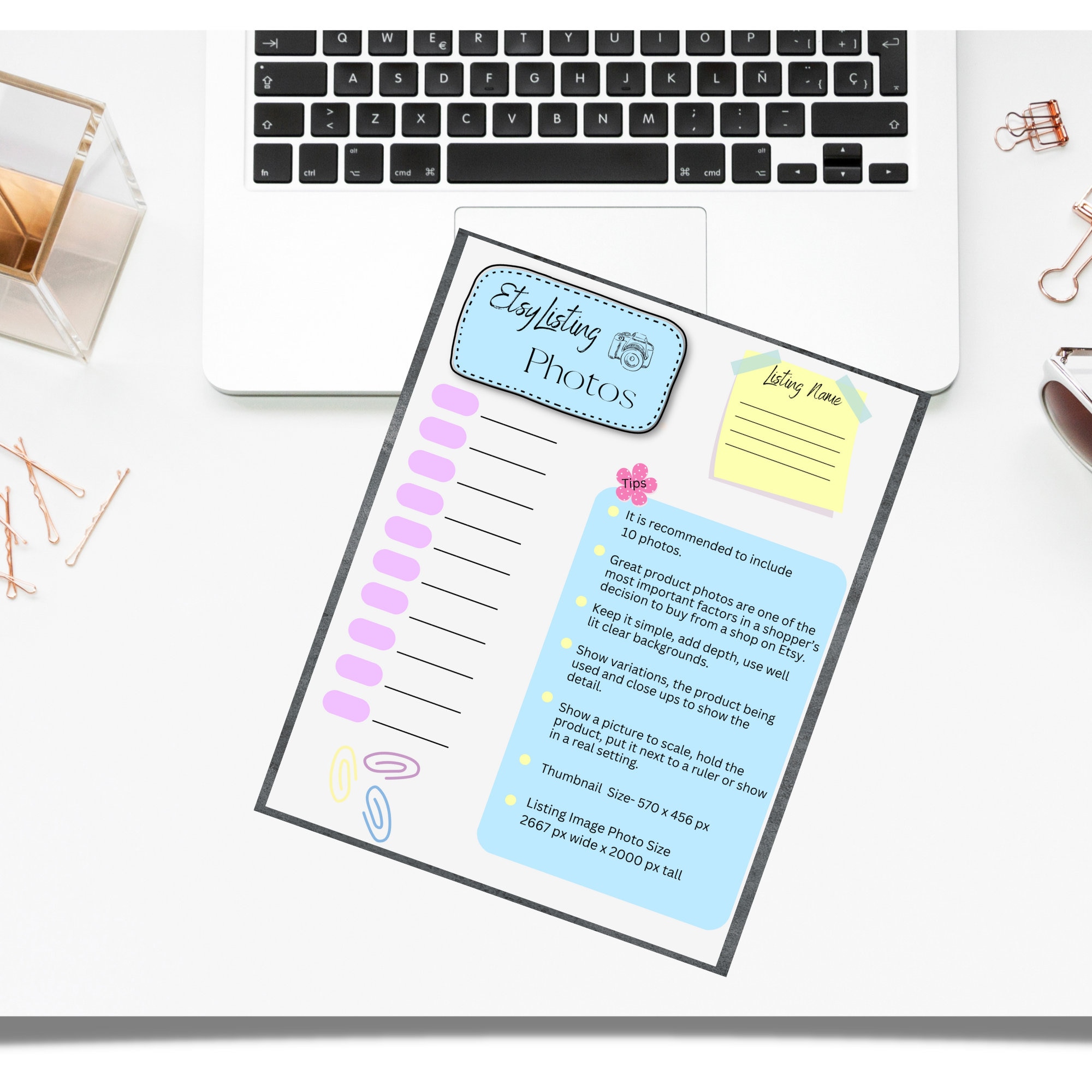 Etsy Checklist Step by Step Guide How to Make an Etsy Listing for New ...