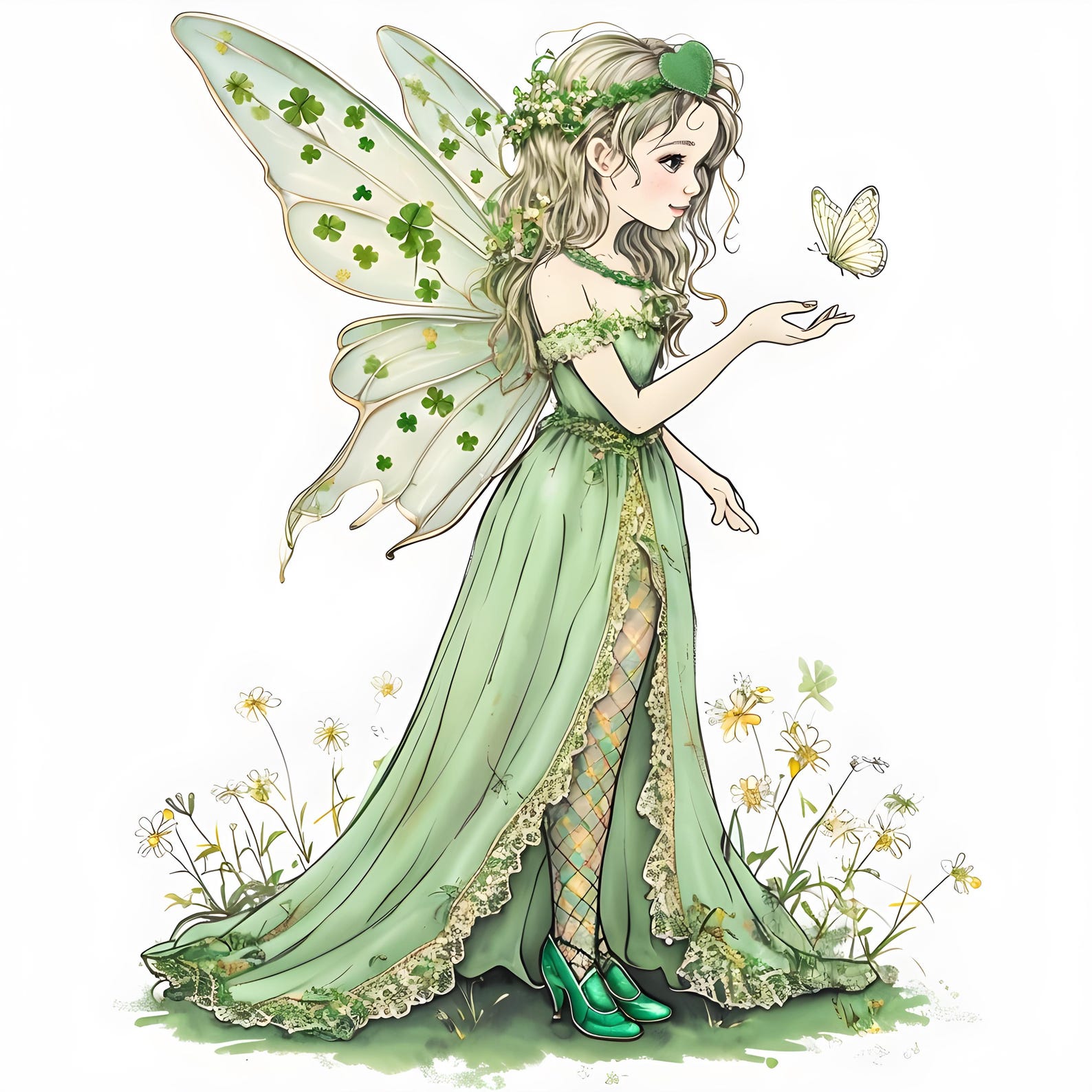 St Patrick's Day Fairy Clipart | Cute Fairies | St Paddy's Day | St ...