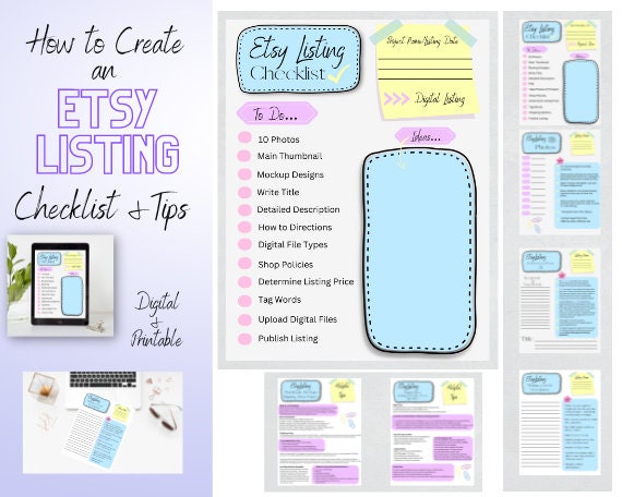 Etsy Checklist Step by Step Guide How to Make an Etsy Listing for New ...