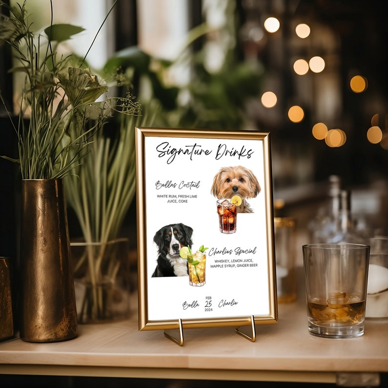 Signature Drink Sign Template, Signature Drink Wedding, Wedding Bar ...