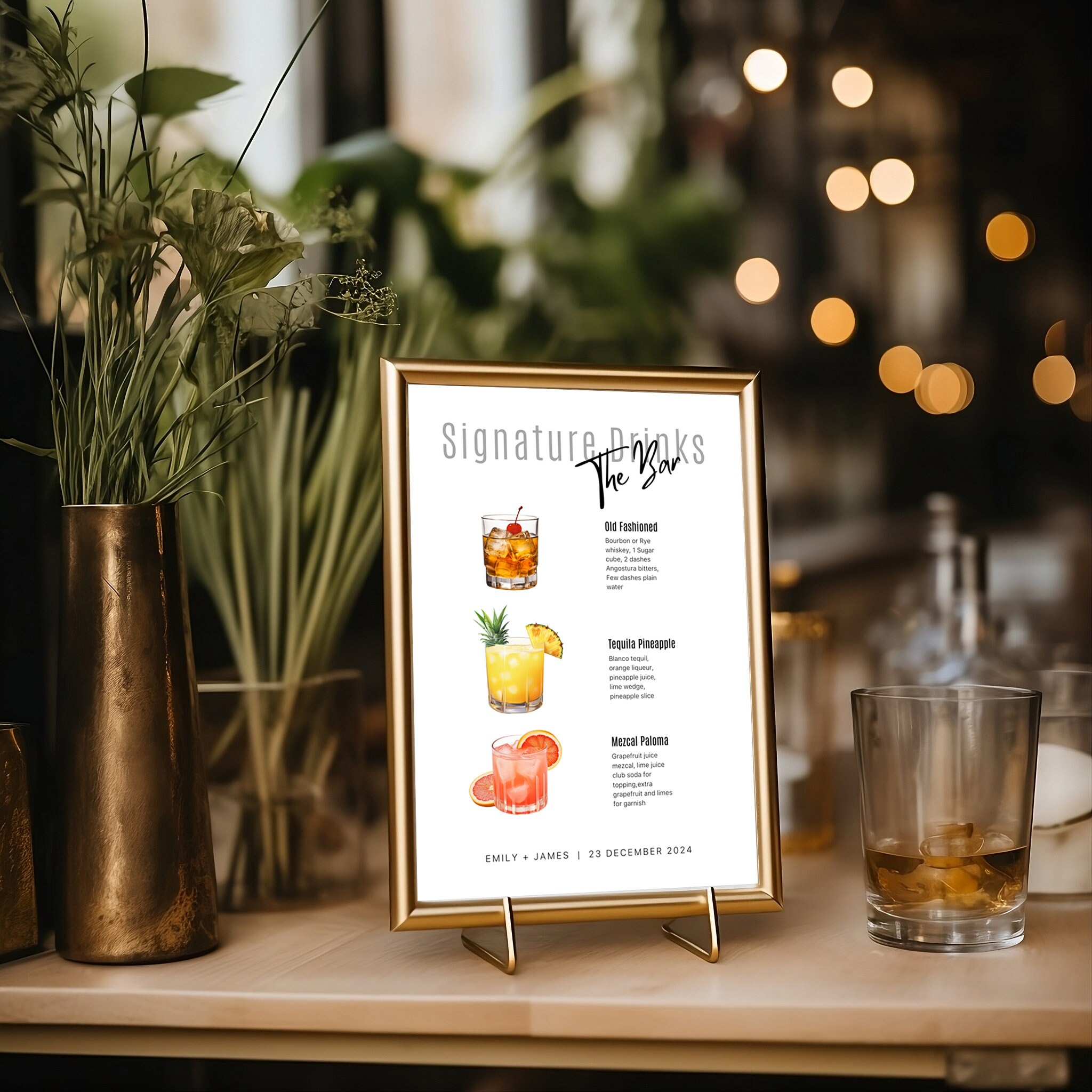 Bar Menu Template Modern Drink Menu Template Printable Bar Menu Bar ...