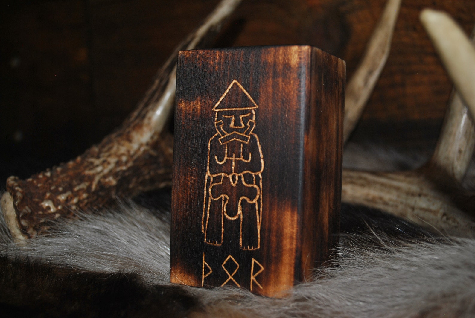 Rustic Icelandic Thor Statuette Carving Ritual Candle Holder | Etsy