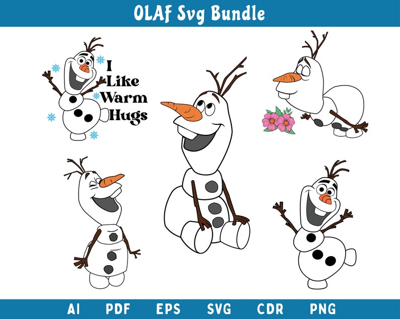 Olaf Svg Frozen Svg Olaf Clipart Olaf Bundle Svg Design - Etsy Canada
