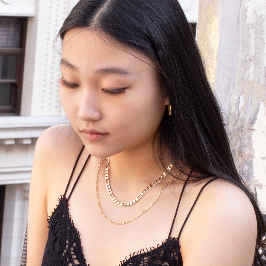 Layered Figaro Necklaces for Women 14k Gold Platinum Silver - Etsy