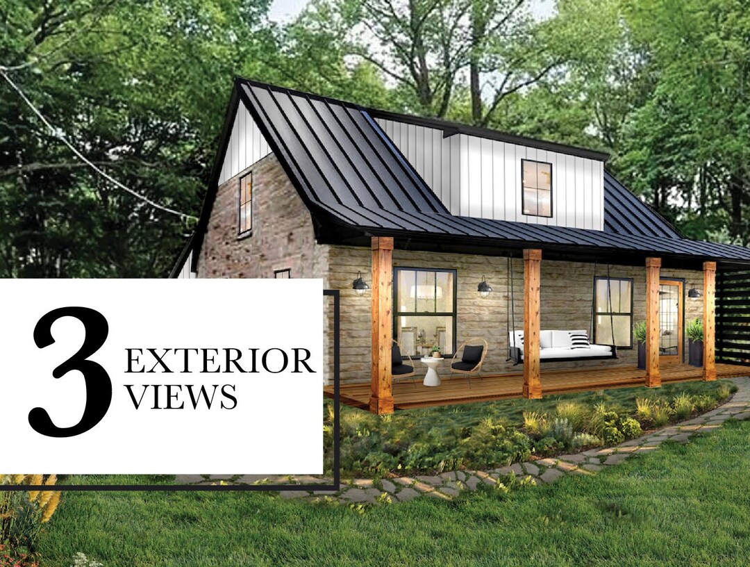 3 View Virtual Exterior Home Design Package Renderings, PDF With ...