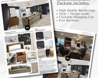 Interior Design Package | Free Revision Included | Modern Farmhouse ...