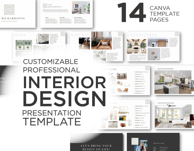 Interior Design Presentation Template | 14 Template Pages | Canva ...