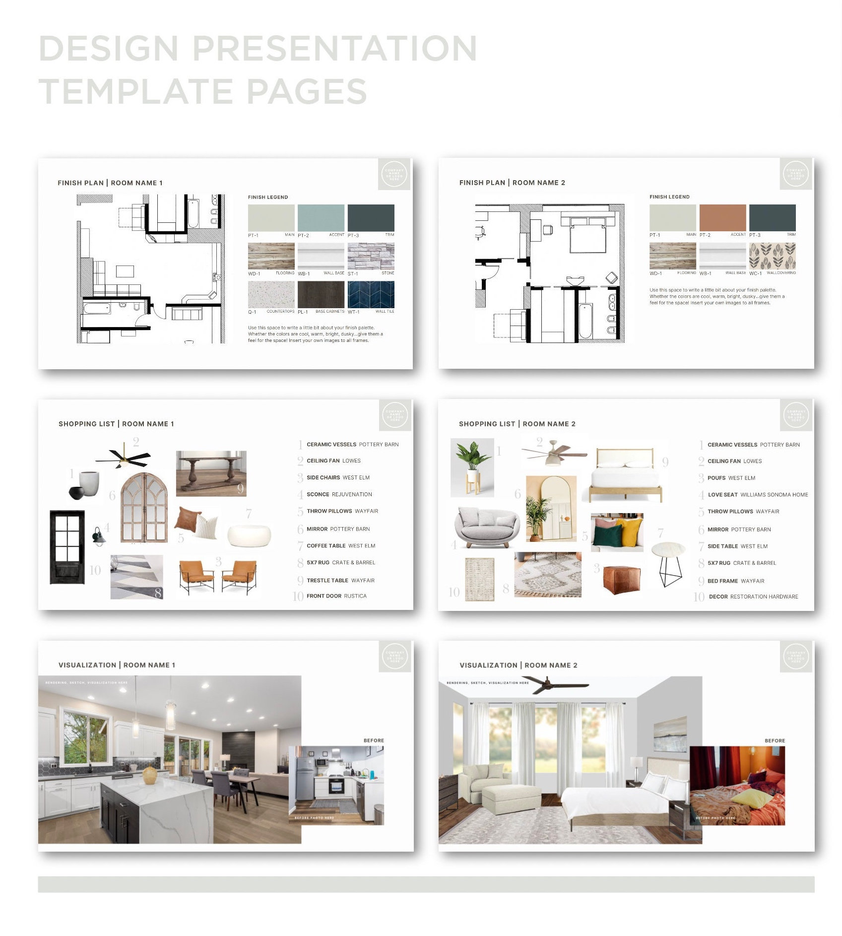 Interior Design Presentation Template | 14 Template Pages | Canva ...
