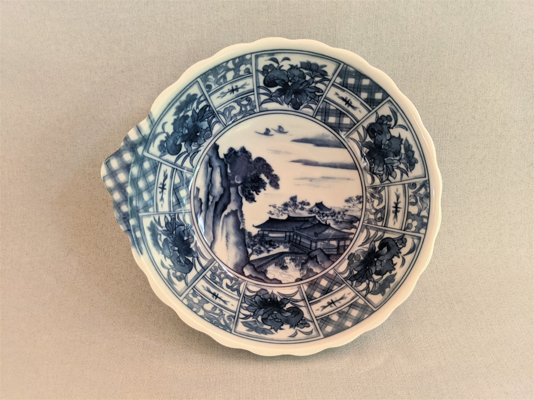 Japanese Delftware Bowls - Blue and White Porcelain Bowls - Etsy.de