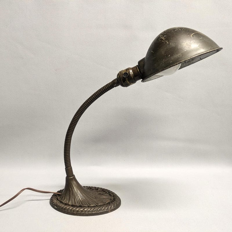 Antique Desk Lamp - Etsy