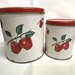 Vintage Farmhouse Canisters 1950s Metal Apple Canister - Etsy