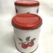 Vintage Farmhouse Canisters 1950s Metal Apple Canister - Etsy