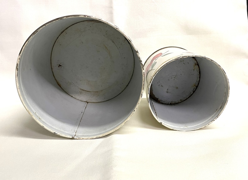 Vintage Farmhouse Canisters 1950s Metal Apple Canister - Etsy