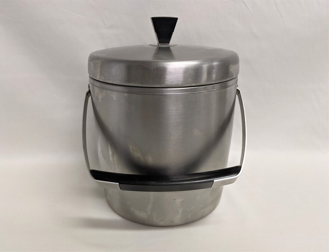 1970s West Bend Ice Bucket - Mid Century Stainless Bar Accessory - Etsy