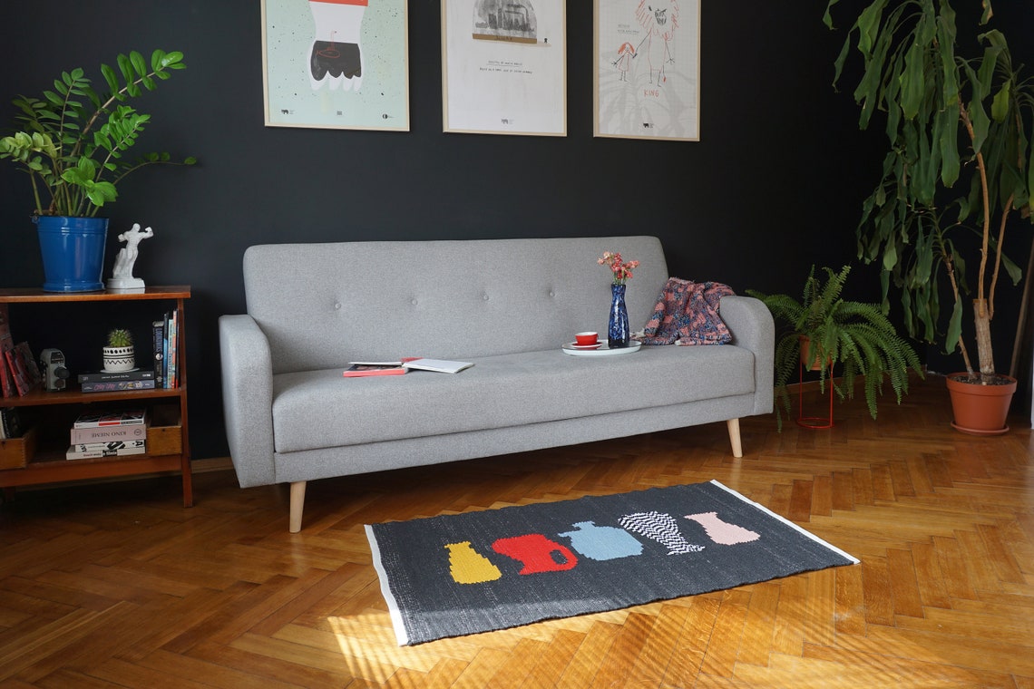 JUGS Handwoven Cotton Rug Wall Rug Wall Textile Weaving | Etsy