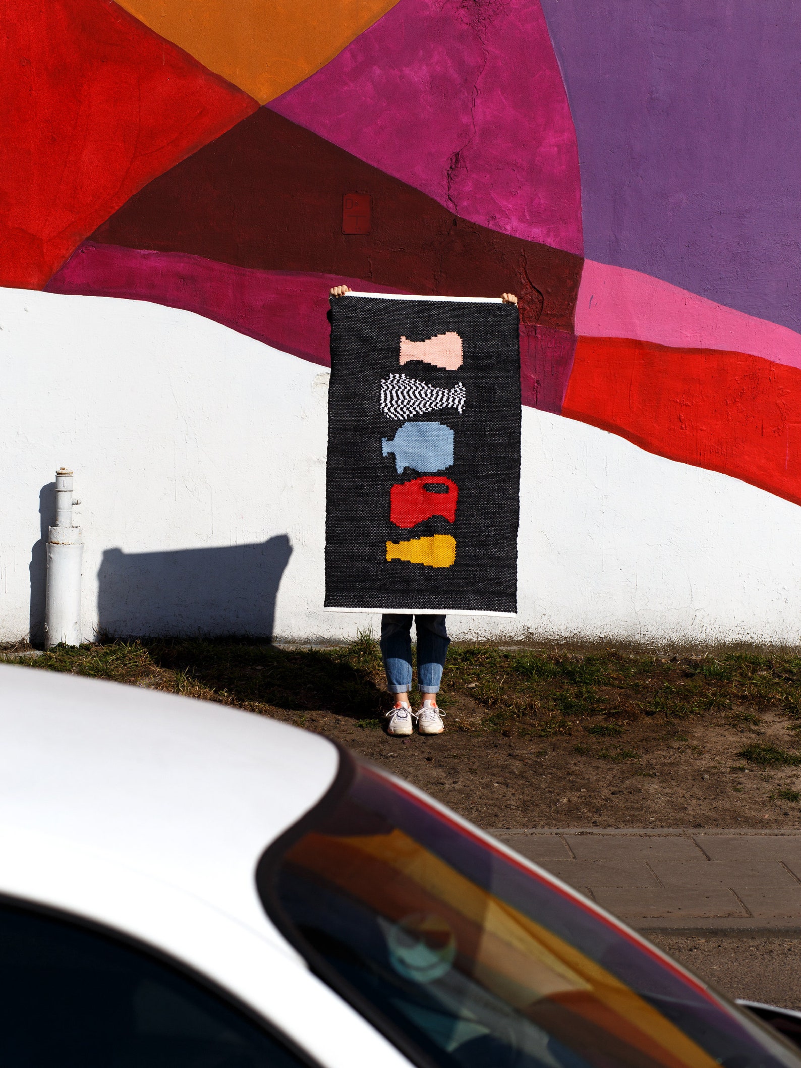 JUGS Handwoven Cotton Rug Wall Rug Wall Textile Weaving | Etsy