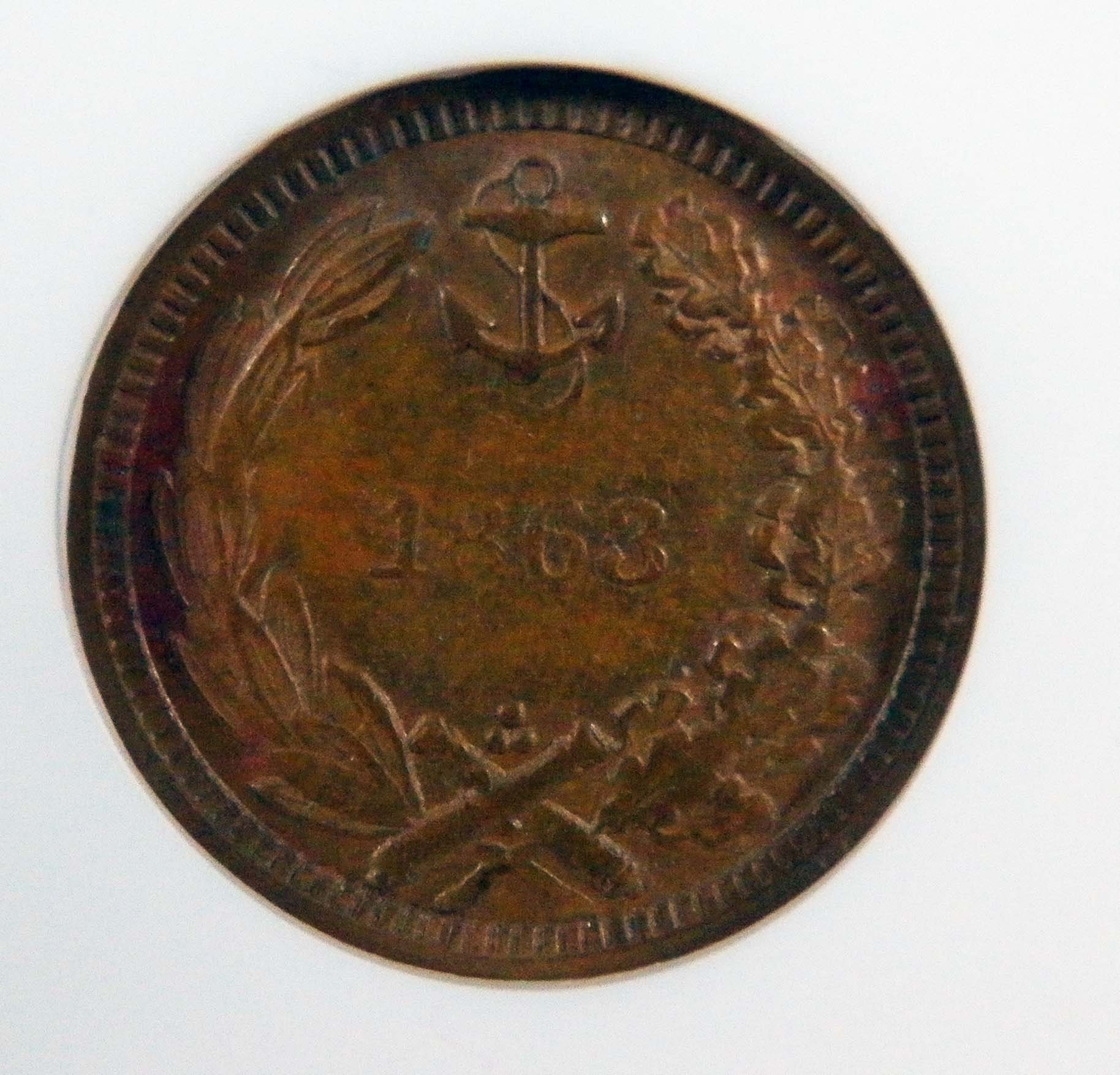1863 Civil War Token Little Monitor NGC MS63 BN. Clasificado - Etsy México
