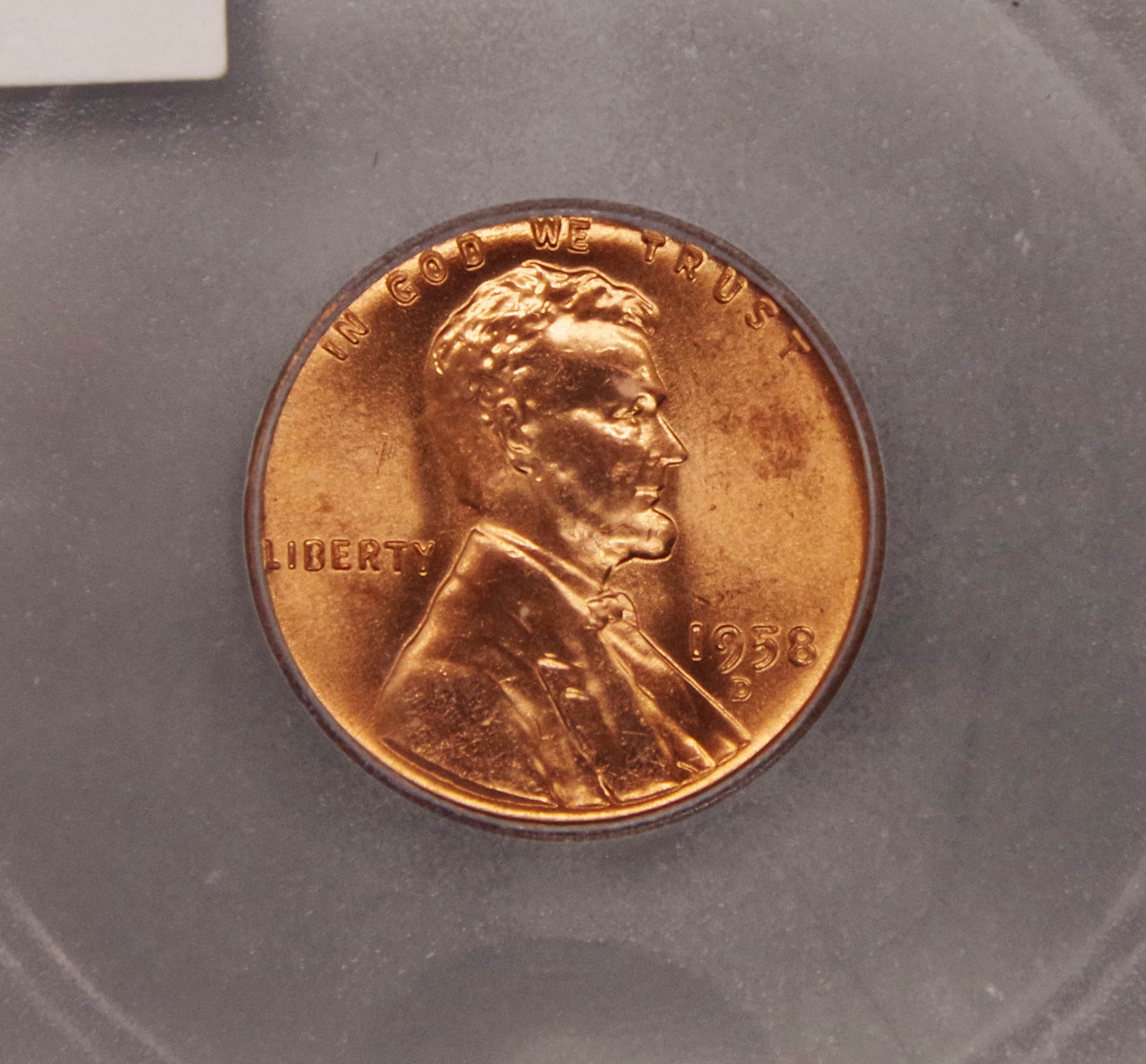 1958 D Lincoln Cent, ICG MS67 RD, Gem Uncirculated, Graded in Holder ...