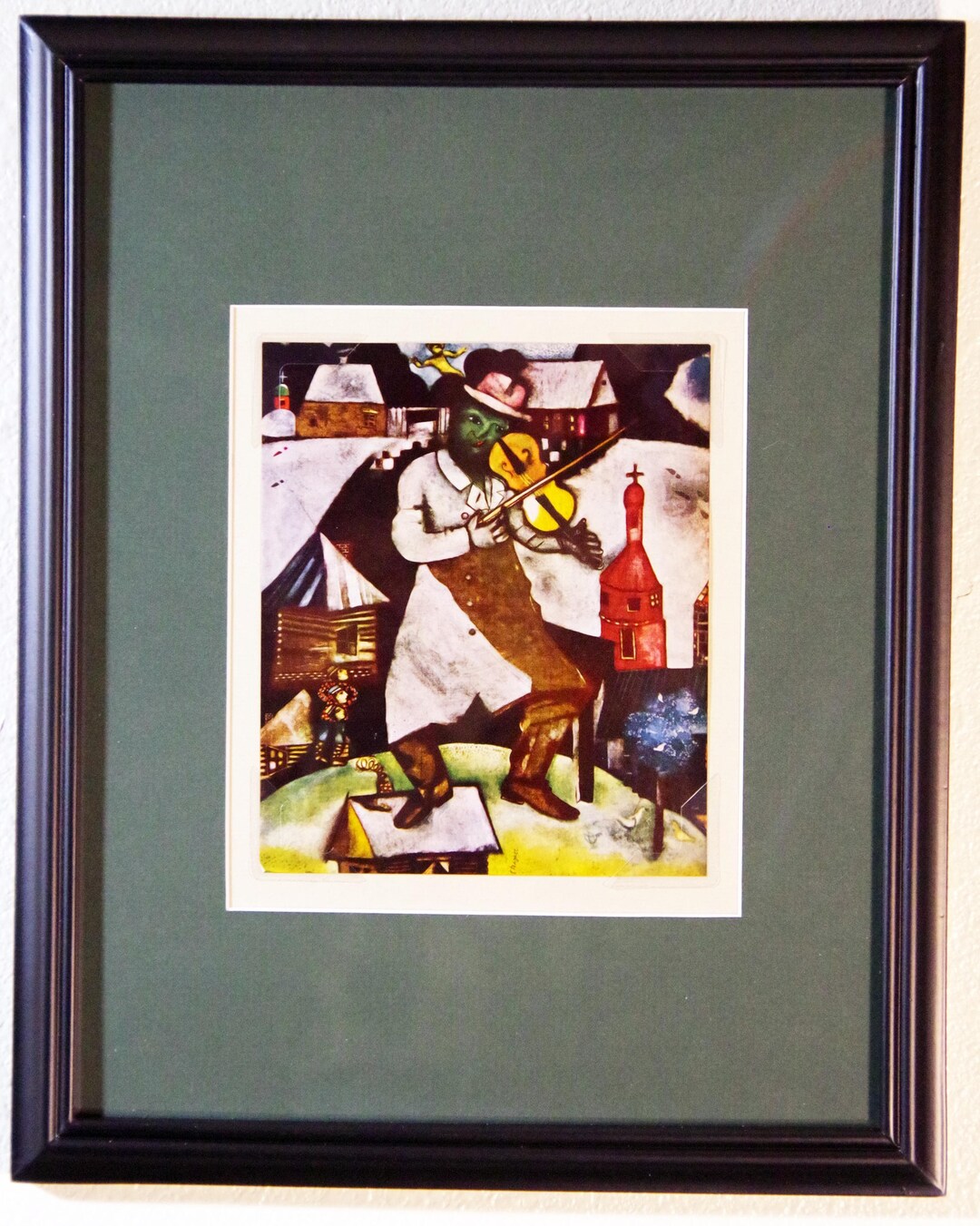 Marc Chagall, 1959,lithograph, the Musician , Matted and Framed, COA ...