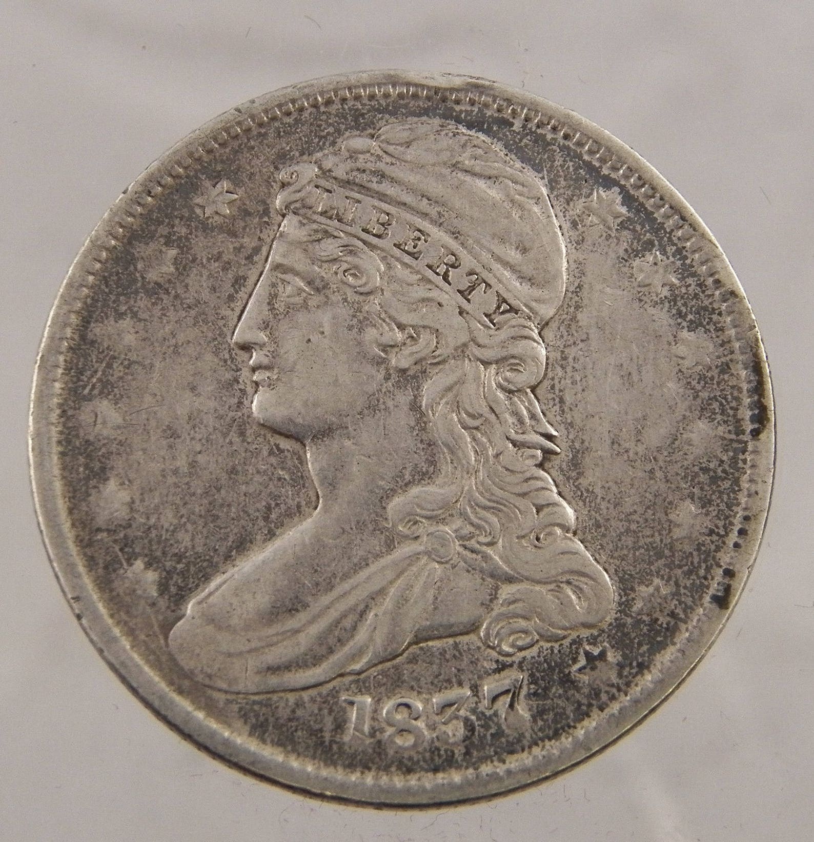 1837 Capped Bust Fifty Cent Circulated US Coin - Etsy