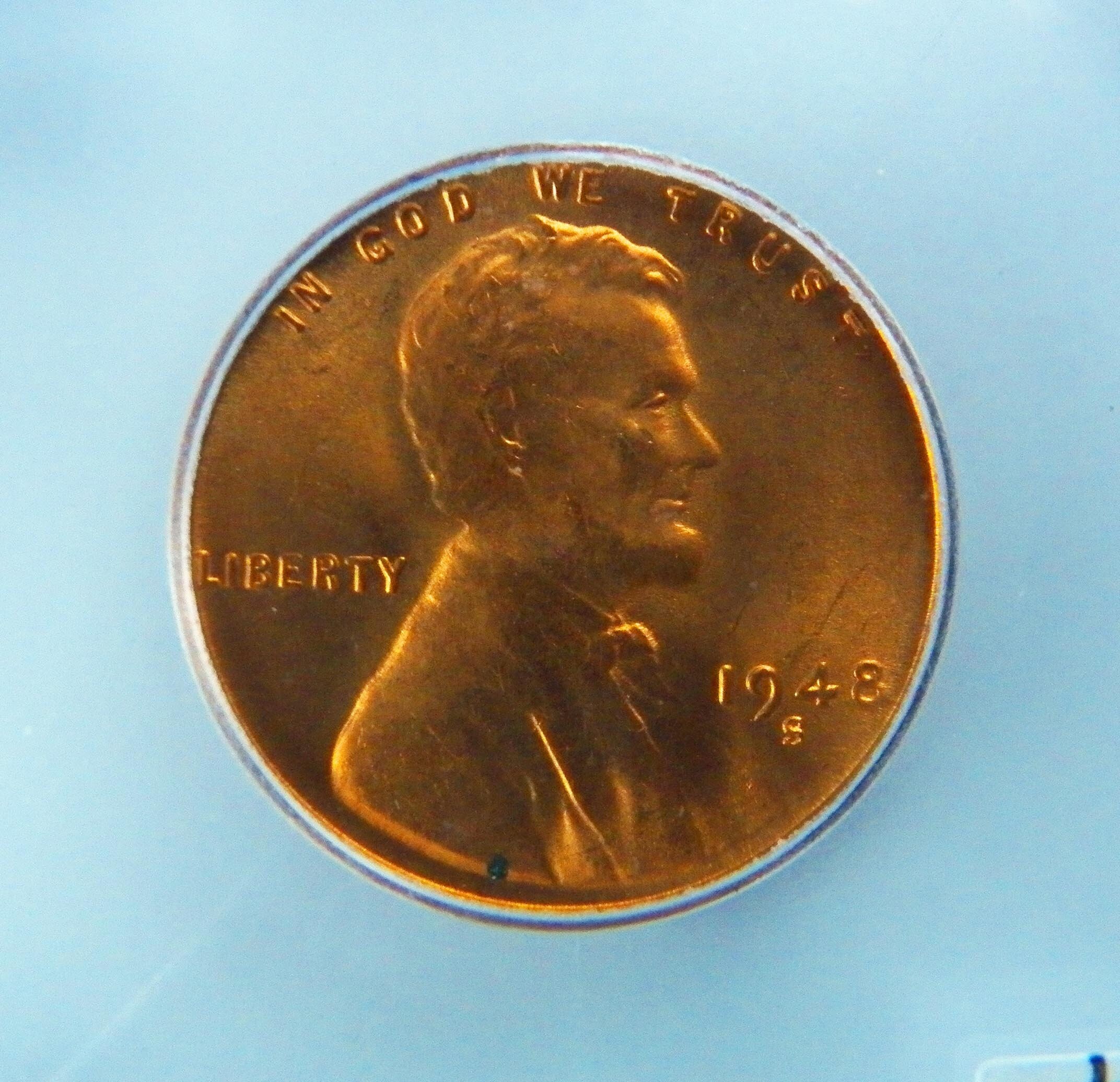 1948 S Lincoln Cent, ICG MS67 RD, Gem Uncirculated, Graded in Holder ...