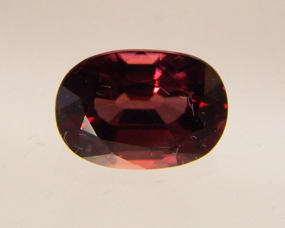 Natural, Red Zircon, VS, Oval Cut, Faceted,top Fire, Deep Red, Unheated ...
