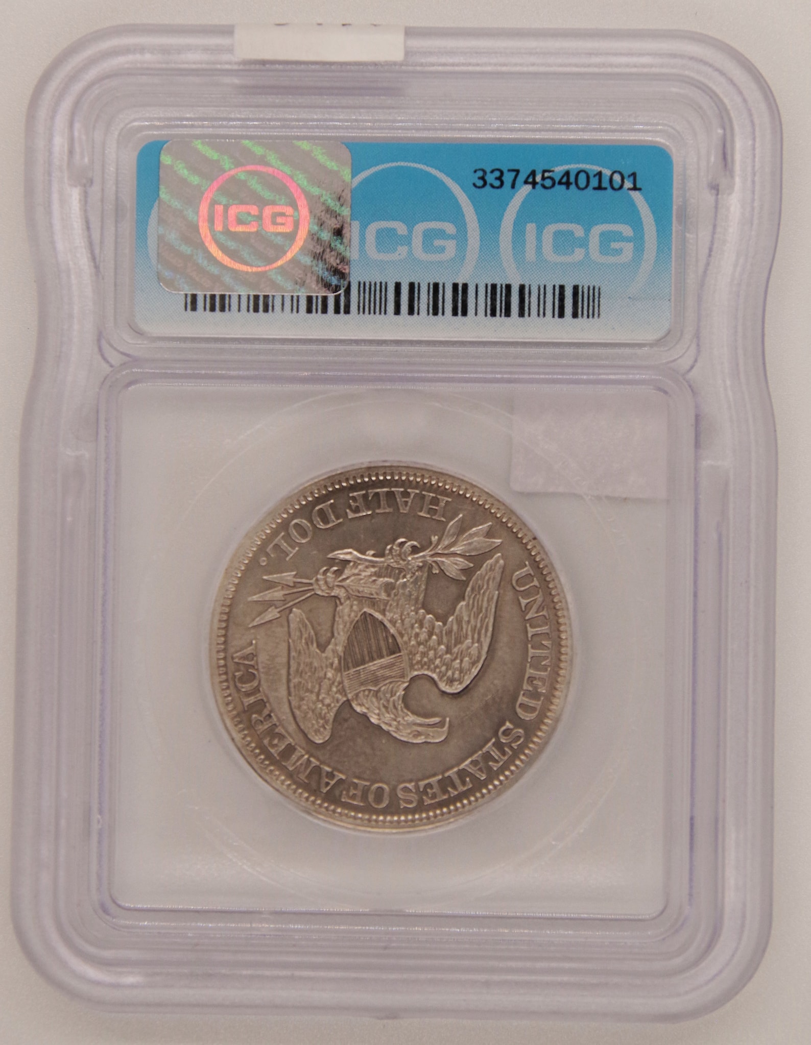 1843 Seated Liberty 50 Cent ICG AU58 Detail Almost - Etsy
