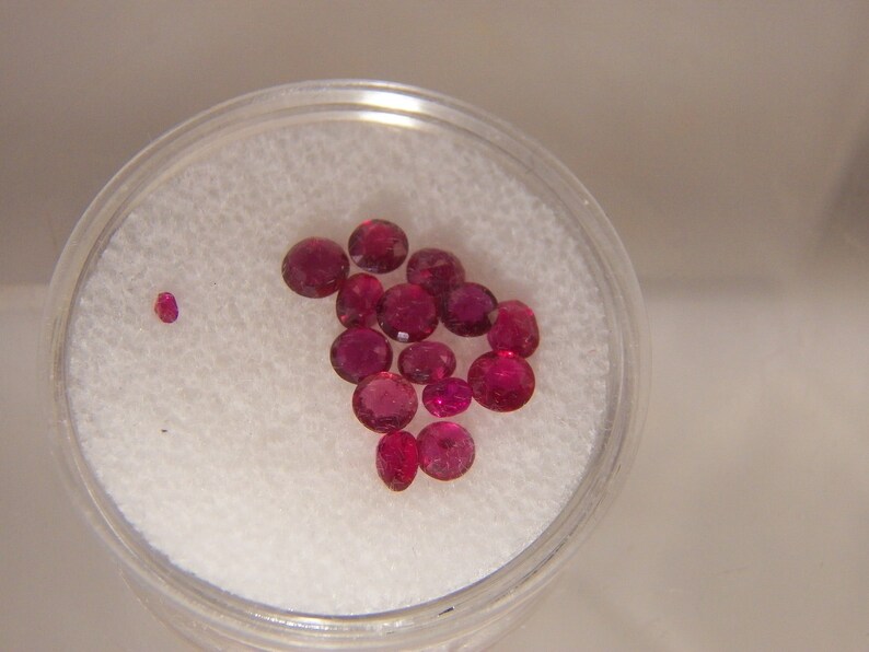 Natural, Rubies, 3mm, Deep Red, Gem Color,parcel, Round Cut, Faceted ...